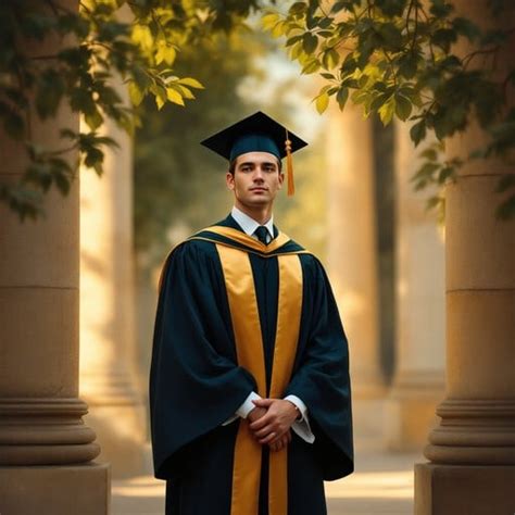 Free Graduates Golden Moment Image Graduation Academic Portrait