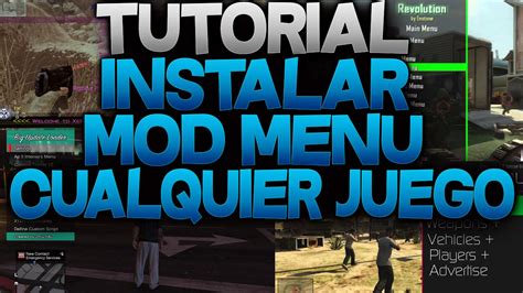 | TUTORIAL COMO INSTALAR UN MOD MENU DE CUALQUIER JUEGO [GTA V ONLINE, BLACK OPS 2, AW, MW3 Y ...