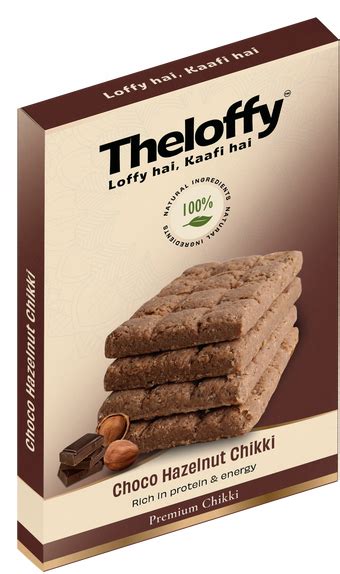 Theloffy Choco Hazelnut Chikki Premium Chocolate Hazelnut Crunch Bar