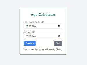 Design A Age Calculator In Tailwind CSS GeeksforGeeks