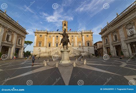 Capitol Square Piazza Del Campidoglio Editorial Photo Image Of Italy