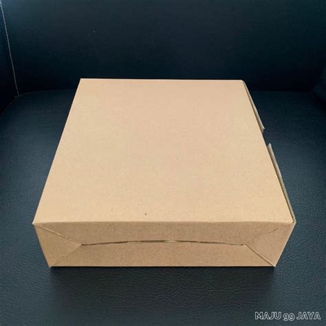 Jual Dus Box Kotak Makan Hampers X X Eflute Polos Corrugated Dus Coklat X X