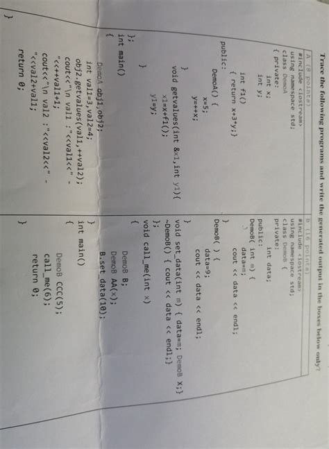 Solved Trace The Following Programs And Write The Generated Chegg