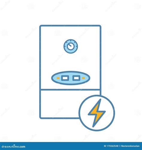 Electric Heating Boiler Color Icon Stock Vector Illustration Of Color