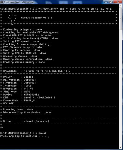 Could Not Enable JTAG Wrong Password MSP Low Power Microcontroller Forum MSP Low Power