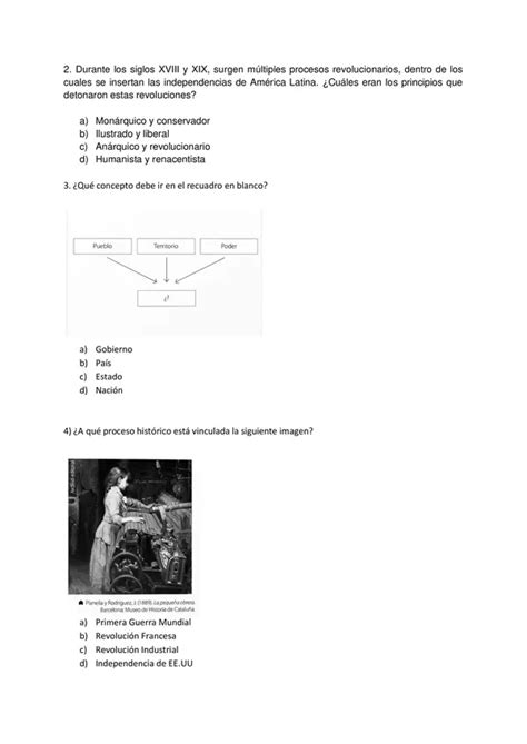 Evaluación Diagnóstica 2do Medio Historia 2024 Profesocial