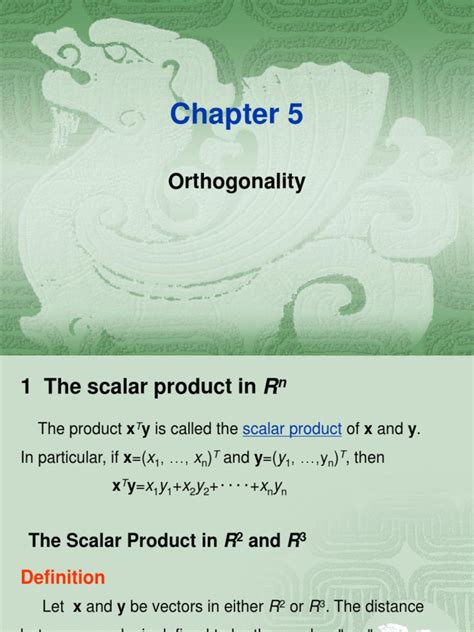 orthogonality pdf linear subspace vector space