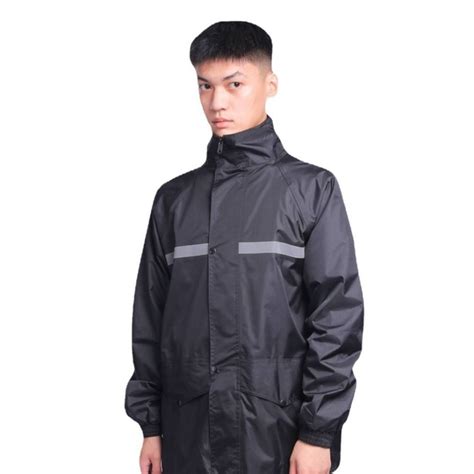 Storm Protection Reflective Strip Raincoat And Rain Pants Suit Oxford