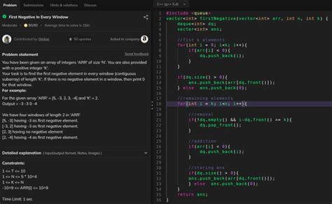Dinesh Bodhe On Linkedin Day 119 Today Solved A Question To Find First Negative Number In Every