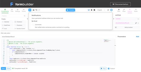 Actions Documentation Formbuilder