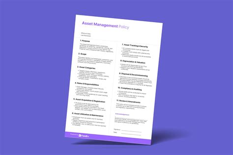 Asset Management Policy Template Free Download 2025
