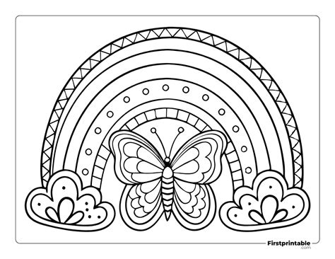 Rainbow Coloring Page Free