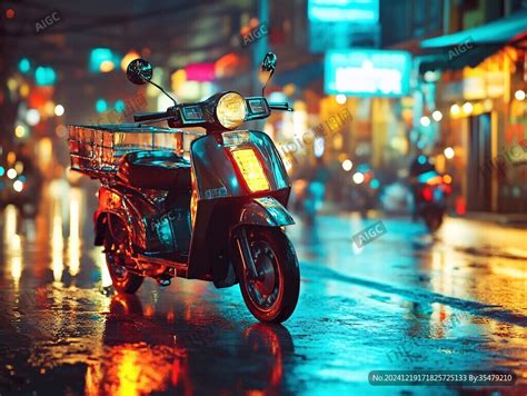 Ai创作图停放在路边的电瓶车 雨天摩托车 雨天外卖骑手 路边的的电动车 路边的电动车 雨季街头 小电驴 街头电动车 都市雨夜 城市雨夜 雨天街头 雨中送餐 雨中送外卖 电摩 雨夜街道nipic