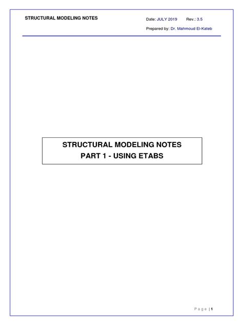Structural Modeling Notes Rev35 Pdf Pdf Beam Structure Structural Engineering