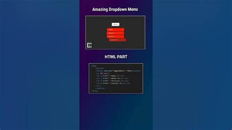 Dropdown Menu Bar Using Html And Css Shorts Menubar Hovereffect Youtube