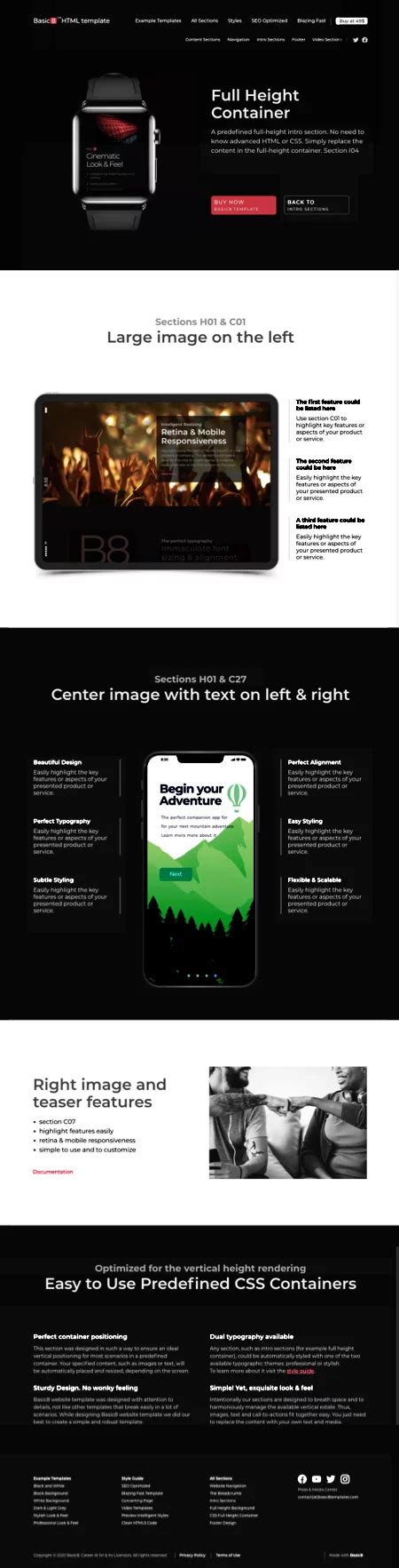 Basic8 Html5 Template A Simple And Beautiful Minimalist Html Template