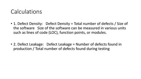 Defect Matrix In Software Quality Assurancepptx