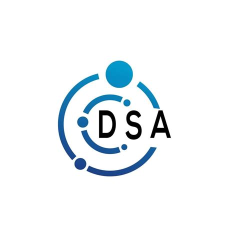 Diseño De Logotipo De Letra Dsa Sobre Fondo Blanco Concepto De
