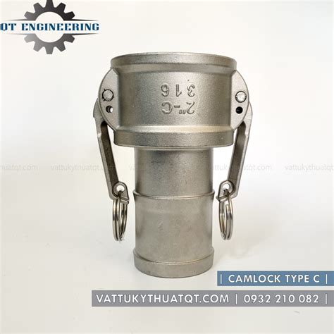 Khớp nối nhanh Camlock inox kiểu C KC03 QT Engineering