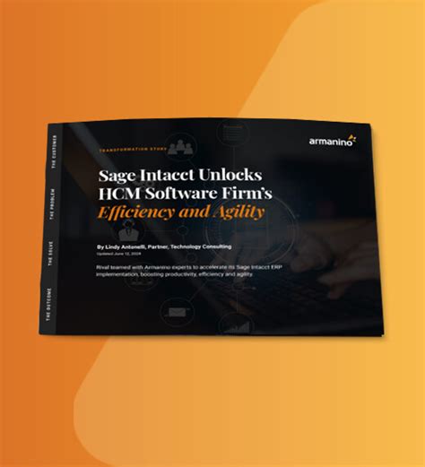 Sage Intacct Unlocks Hcm Software Firms Efficiency And Agility Armanino