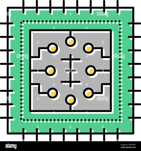 Micro Chip Color Icon Vector Illustration Stock Vector Image And Art Alamy