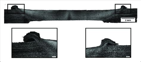 Macrostructure Of Welding Sample At The Tool Rotation Speed Of 500
