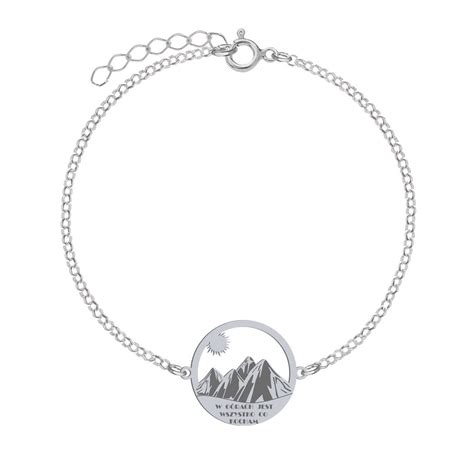 GÓry Bransoletka Rebro Pozłacane Grawer Radziszewska Moda Sklep