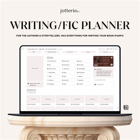 Notion Template For Writers Writers Planner Notion Planner Digital Writing Planner Author