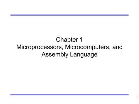 Chapter 1 Microprocessors Microcomputers And Assembly Language Pdf