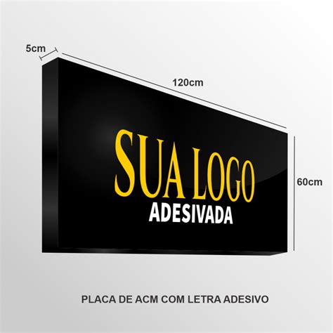 Placa Em Acm Dupla Face Com IluminaÇÃo Interna Intercopy
