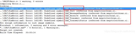Keil 编译通过，链接出现 Undefined Symbol Canfilterinit Referred From