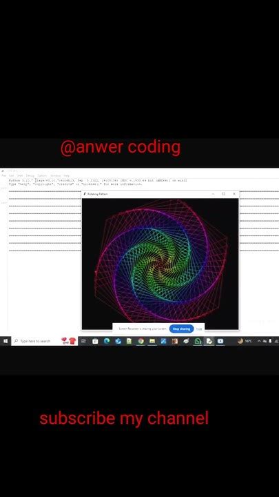 Flower In Python 🌹🌹🌹 Anwercoding Coding Shorts Youtube
