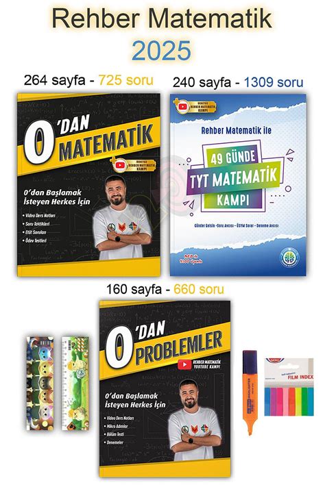 Rehber Matematİk Yayinlari 0dan Matematik 2025 49 Günde Tyt Kamp Problemler Fiyatı Yorumları