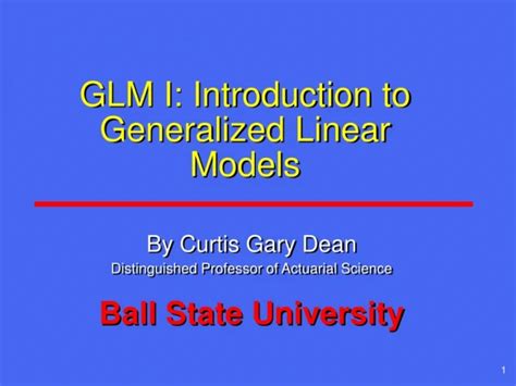 Ppt Introduction To Generalized Linear Models Powerpoint Presentation