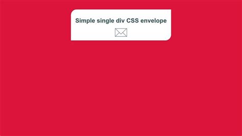 Simple Single Div Css Envelope Challenge