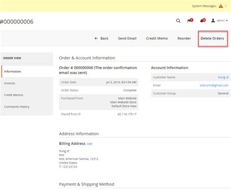 Delete Orders Extension Magento2 Extension