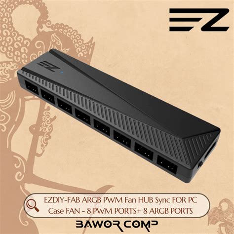 Jual EZDIY FAB ARGB PWM Fan HUB Sync FOR PC Case FAN PWM PORTS ARGB PORTS Shopee Indonesia
