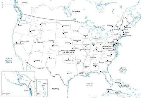 Map Usa States Major Cities Printable Map Printable Map Of The United