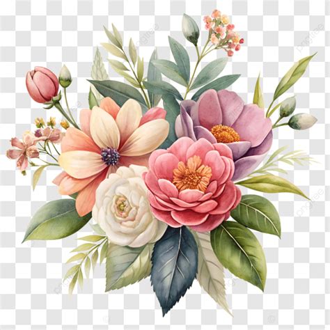청첩장 및 카드용 수채화 꽃 꽃다발 클립 아트 수채화 꽃 꽃다발 빈티지 꽃 클립 아트 식물 꽃 그림 Png 일러스트 및 이미지 에 대한 무료 다운로드 Pngtree