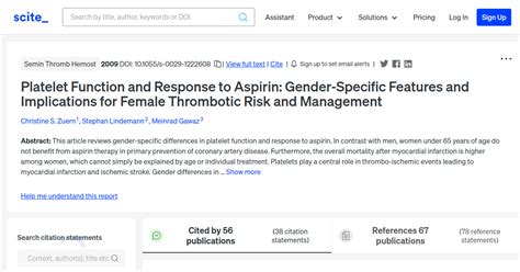 Platelet Function And Response To Aspirin Gender Specific Features And Implications For Female