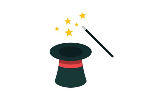 Magic Hat And Wand Flat Vector Icon By Superawesomevectors On Deviantart