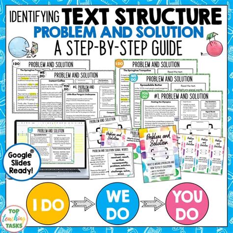 Problem And Solution Text Structure Passages Graphic Organisers And