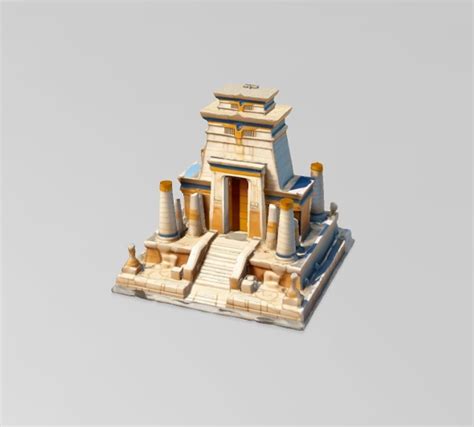 Ancient Egypt Temple Chibi Cartoon Cel Shading Style 3d Model Turbosquid 2298781