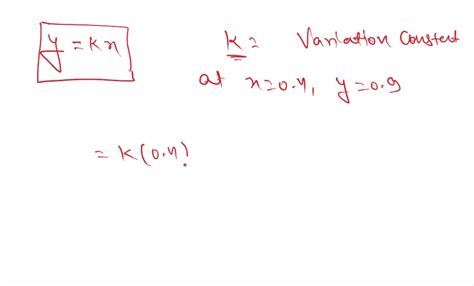 Solved Find The Variation Constant And An Equation Of Variation For The