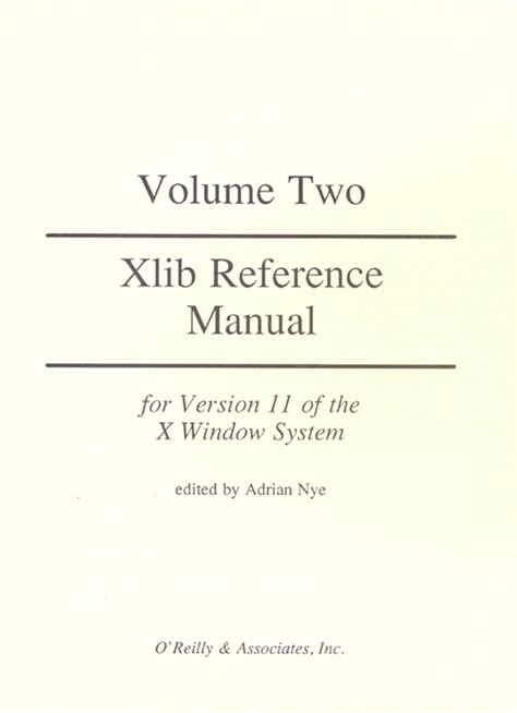 Title Page Xlib Reference Manual For Version 11 Of The X Window