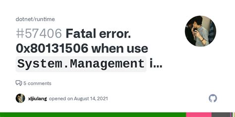 Fatal Error 0x80131506 When Use `systemmanagement` In Publishtrimmed Mode · Issue 57406