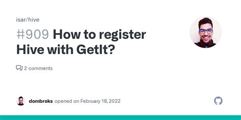 How To Register Hive With Getit · Issue 909 · Isarhive · Github