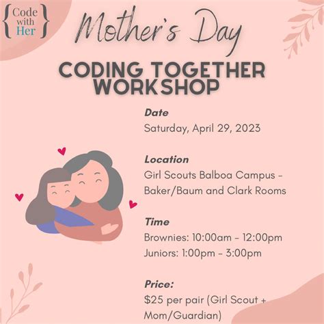 Code With Her On Linkedin 🔔 Reminder Code With Hers Mothers Day Coding Together Workshop Is