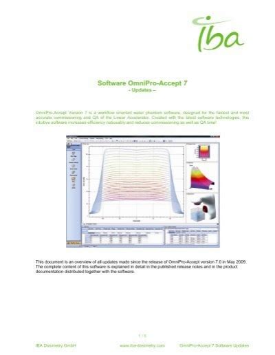 Software Omnipro Accept 7 Iba Dosimetry