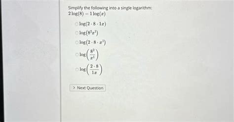 solved simplify the following into a single logarithm